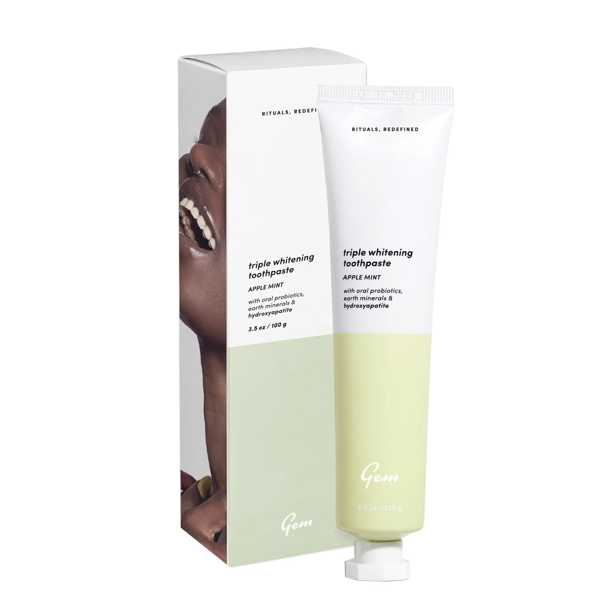Gem Toothpaste Triple Whitening: Apple Mint – The Living Co.